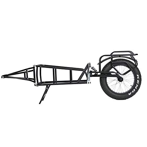 QuietKat 20QKCTSW Rear Cargo Trailer, Single Track FatTire Off Road, 14βx 24β Storage