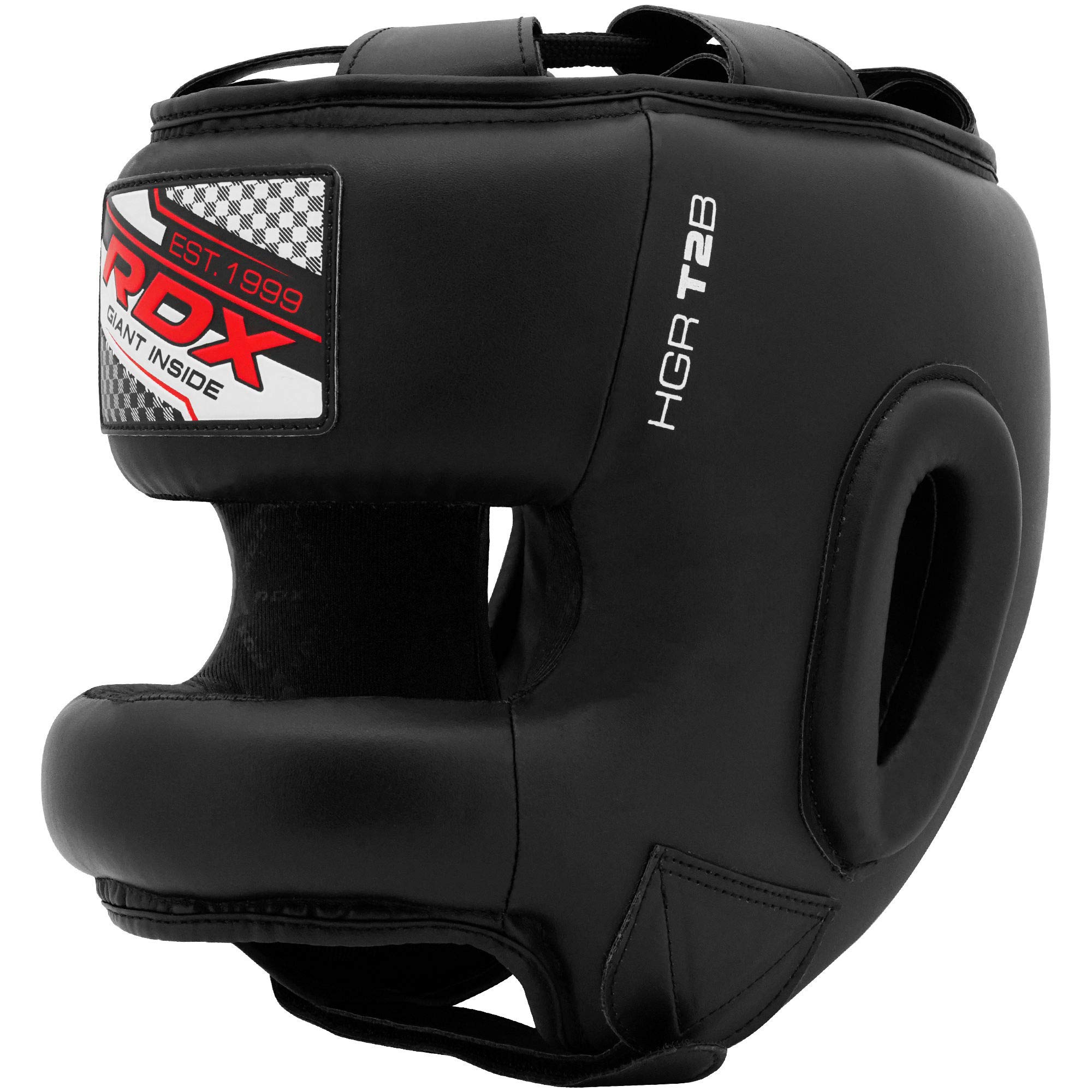 RDX Headgear for Boxing, Maya Hide Leather, for MMA Sparring Grappling Kickboxing Taekwondo Karate BJJ Fighting