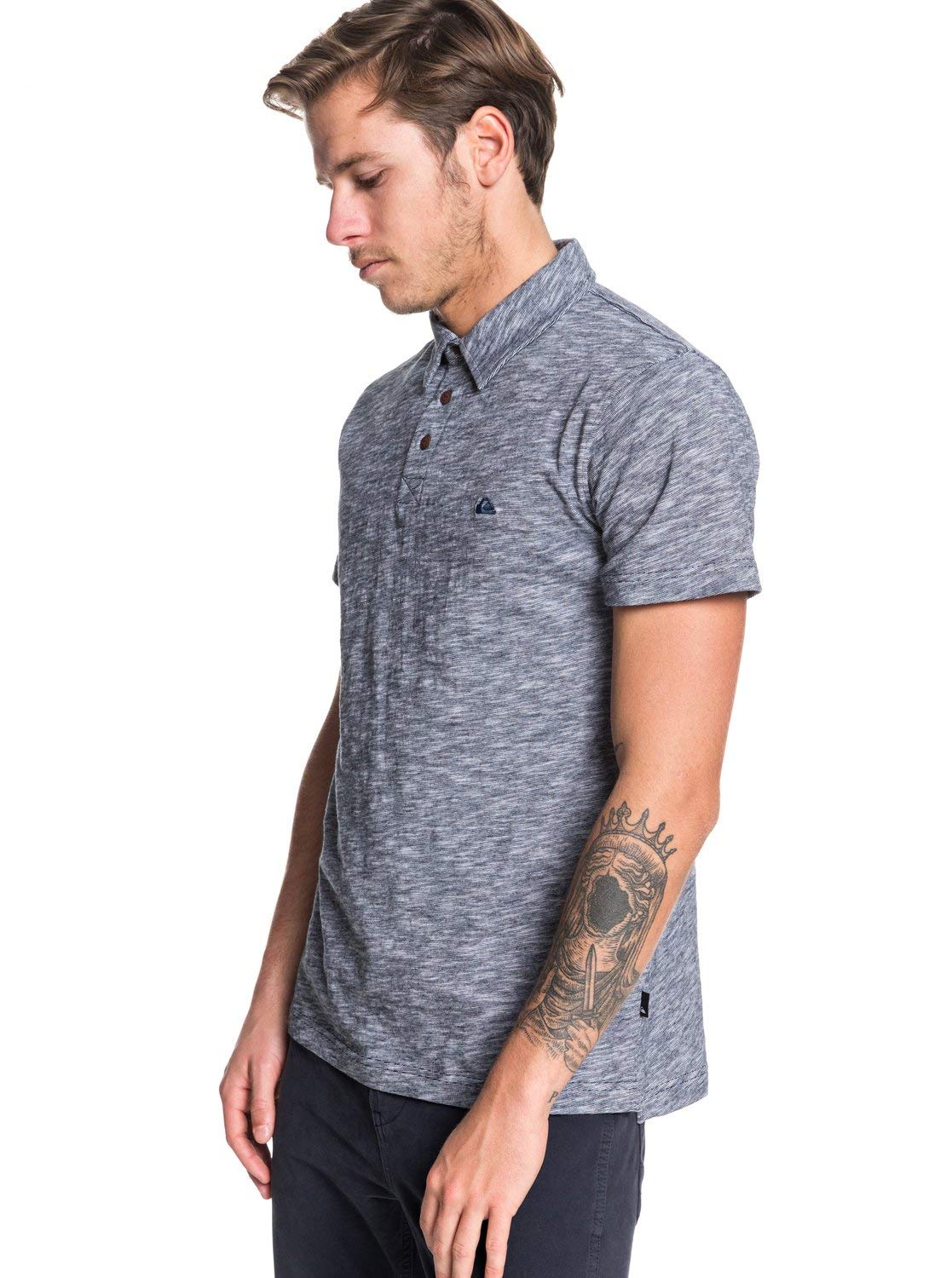 Quiksilver Men's Everyday Sun Cruise Knit Crew TOP, Sky Captain Heather, S