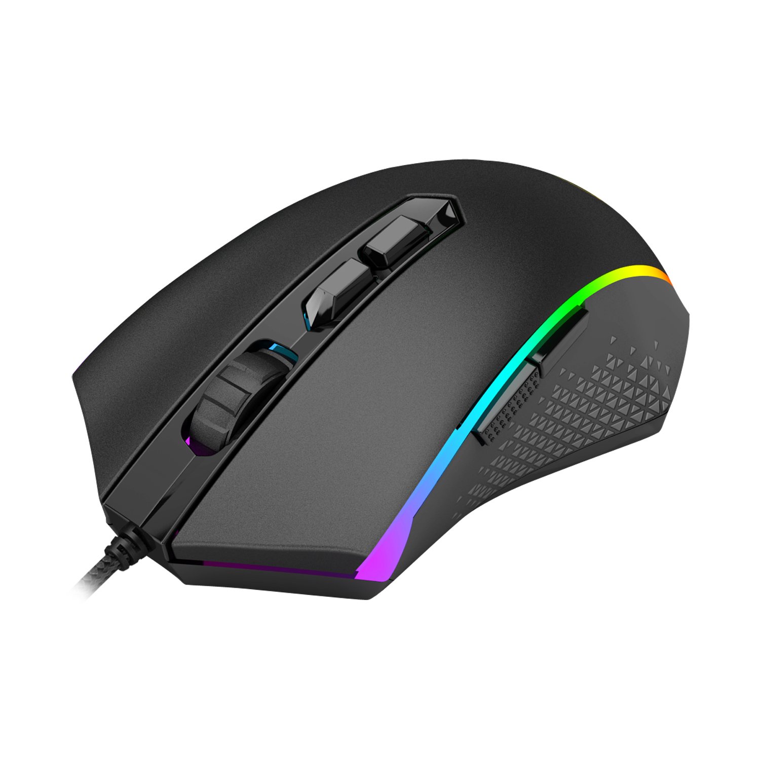 Redragon M710 MEMEANLION Chroma Gaming Mouse, High-Precision Ambidextrous Programmable Gaming Mouse with 7 RGB Backlight Modes and Tuning Weights, up to 10000 DPI User Adjustable