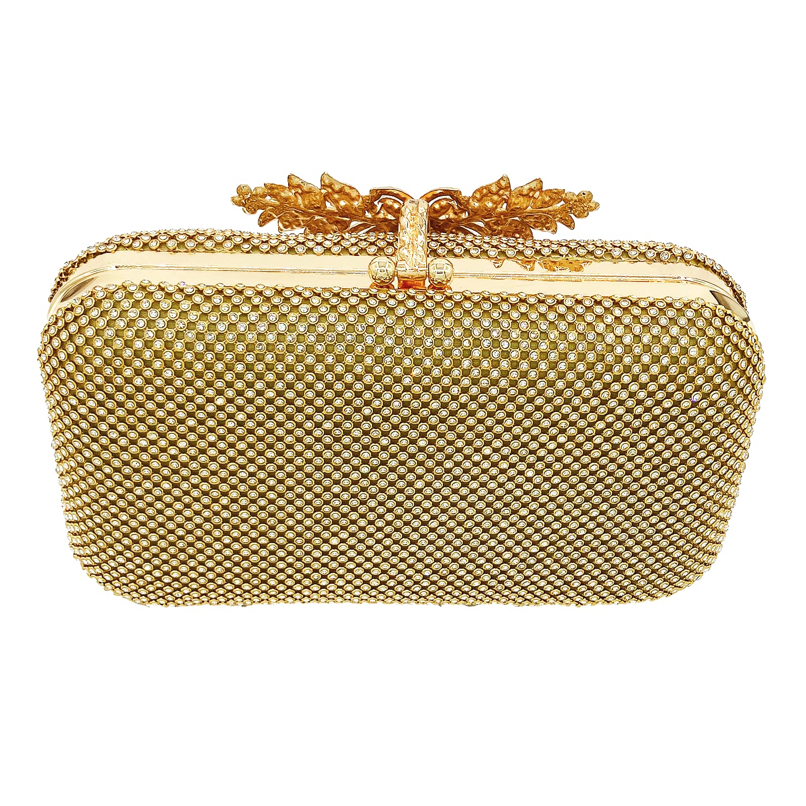 UQVIZU Women's Clutch Purses Bling Glitter Evening Handbags Wedding Party Prom Evening Bag, Gold