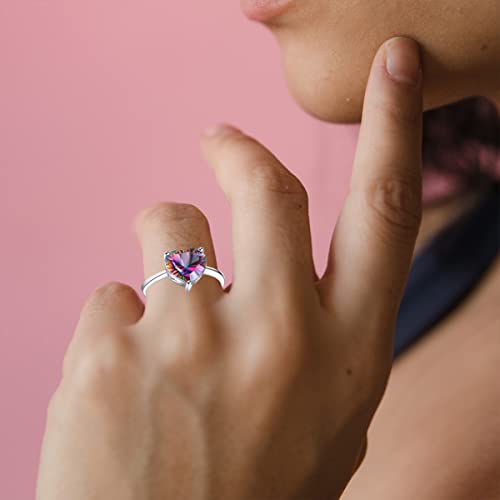 S925 Sterling Silver Cubic Zirconias Ring for Women Girls, silver, Cubic Zirconia