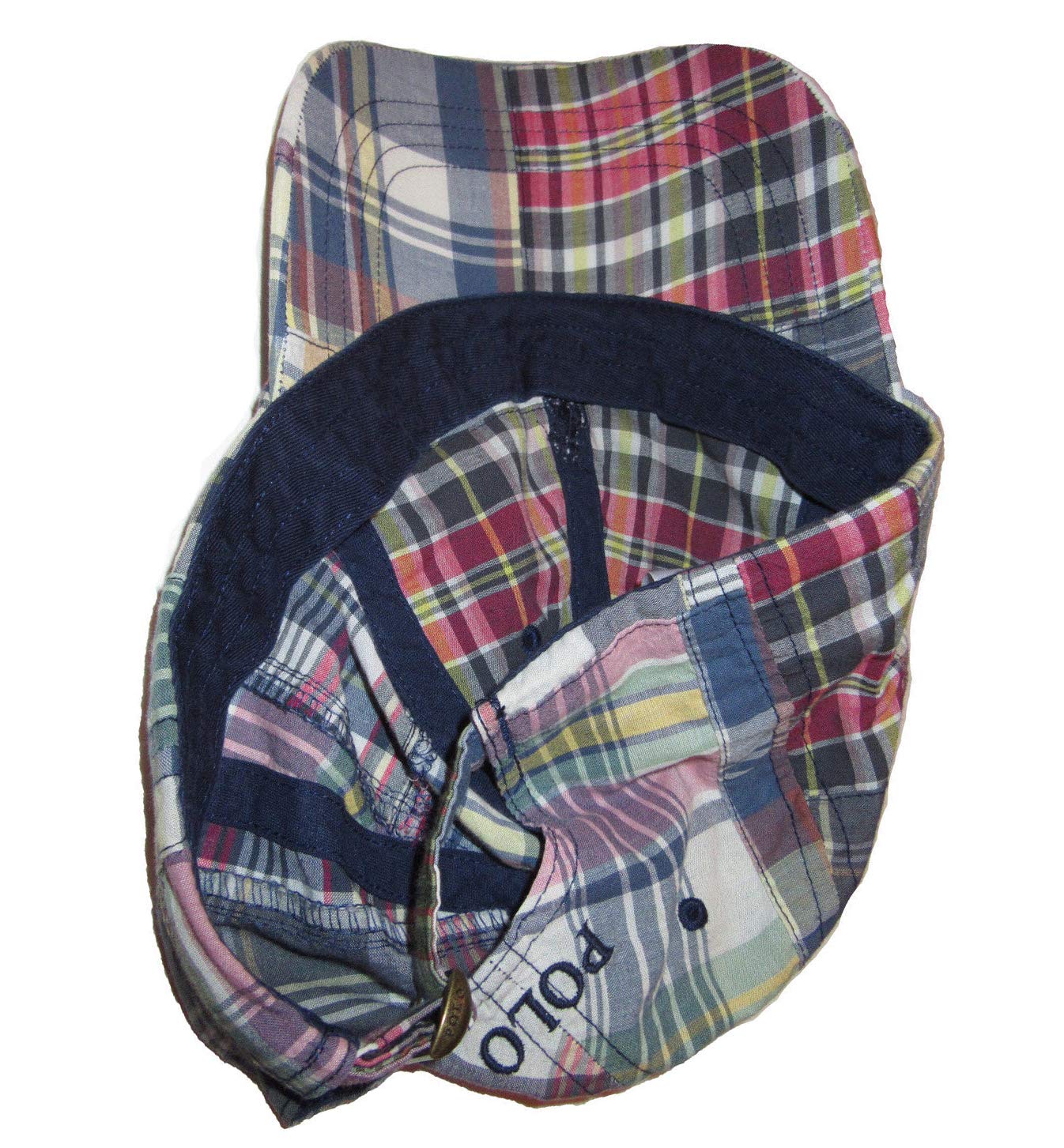 Polo Ralph Lauren Men's Patchwork Madras Baseball Cap, Blue
