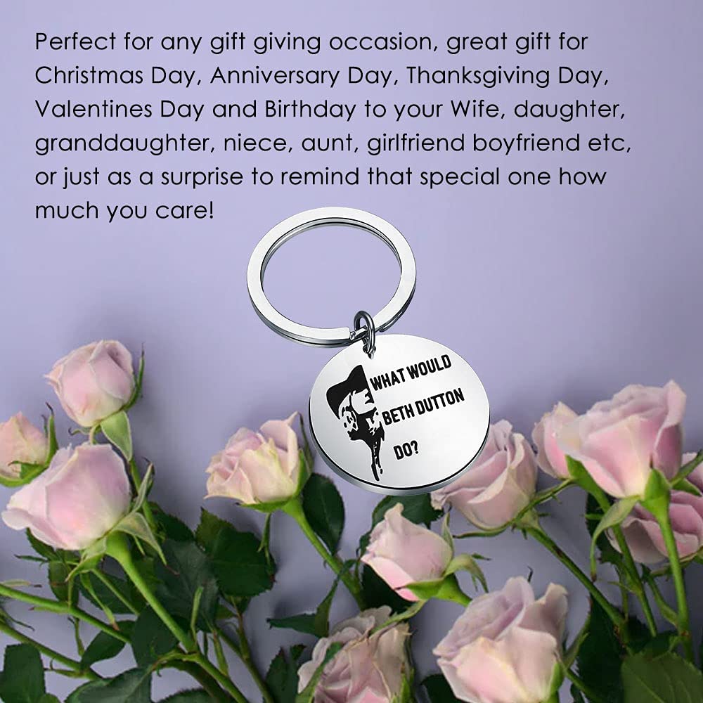 TV Show Inspired keychain WWBDO Gift TV Show Fans Gift TV Series Lover Gift (W W BETH DUTTON DO)