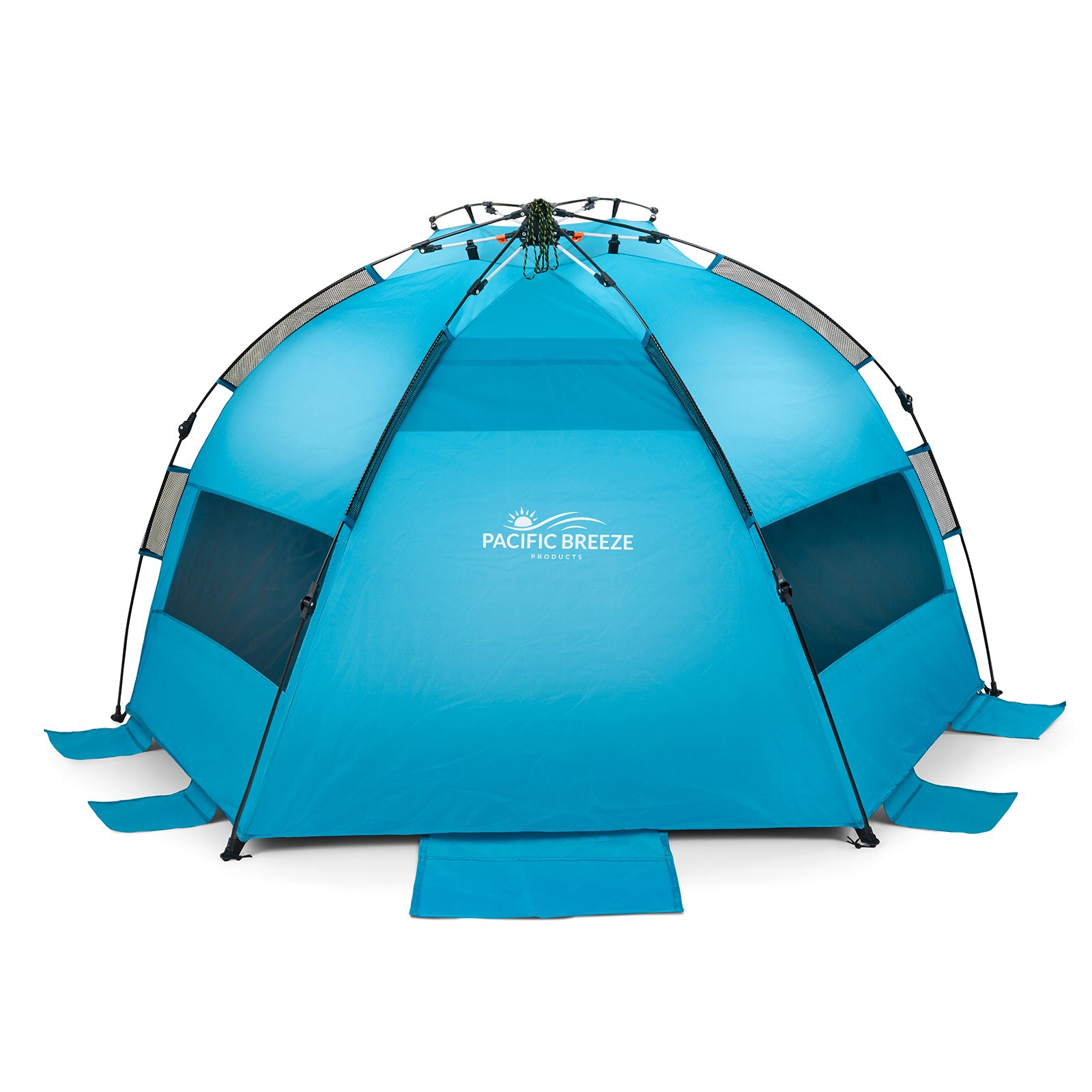 Pacific Breeze Easy Setup Beach Tent, SPF 50+ beach tent provides shelter from The sun for 3+ people
