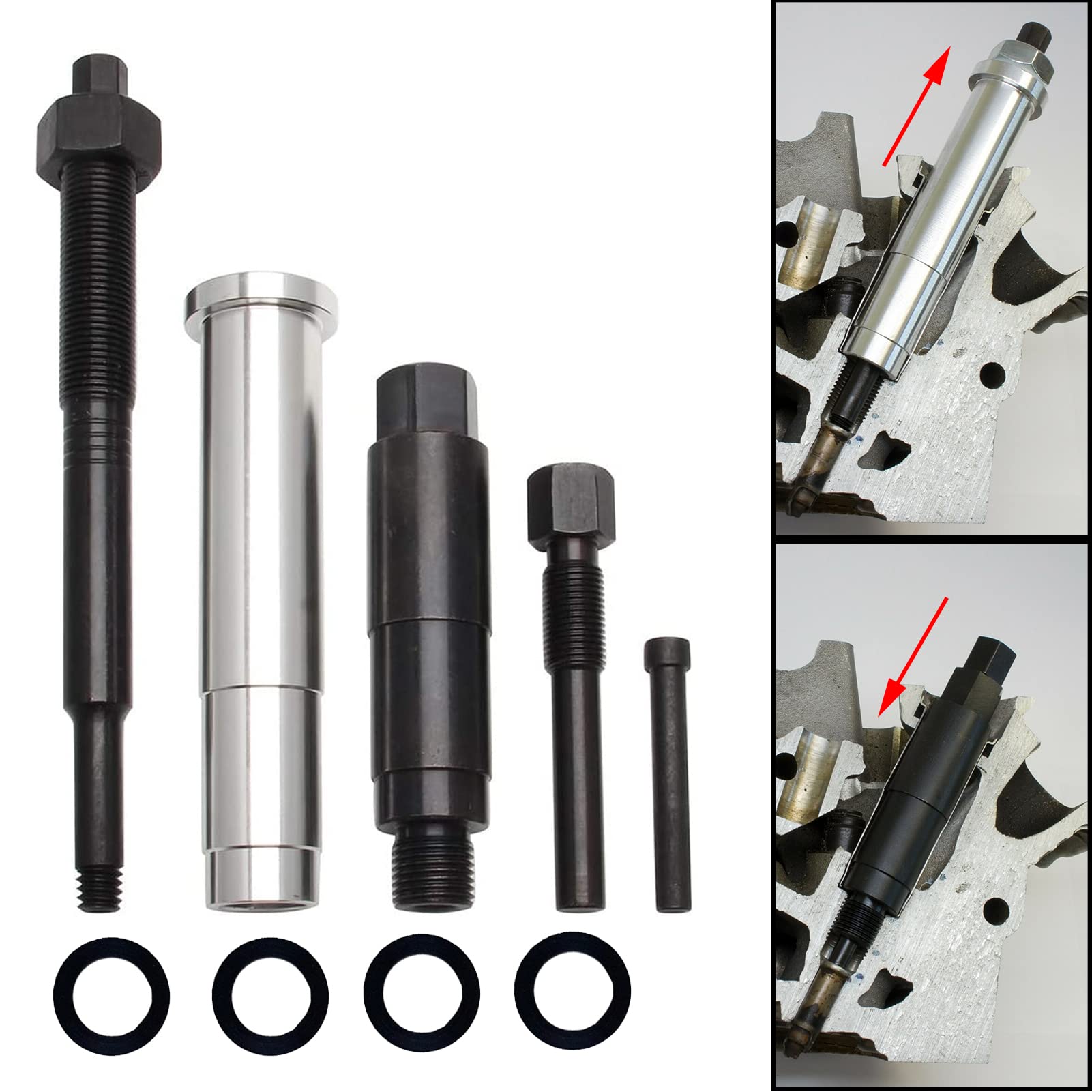 TICANEE 65600 Broken Spark Plug Removal Tool, Spark Plug Extractor for Ford F150 5.4 F250 Mustang Explorer Expedition,Broken Plug Remover for Ford 2004-2008 4.6L 5.4L & 6.8L Triton 3 Valve Engines