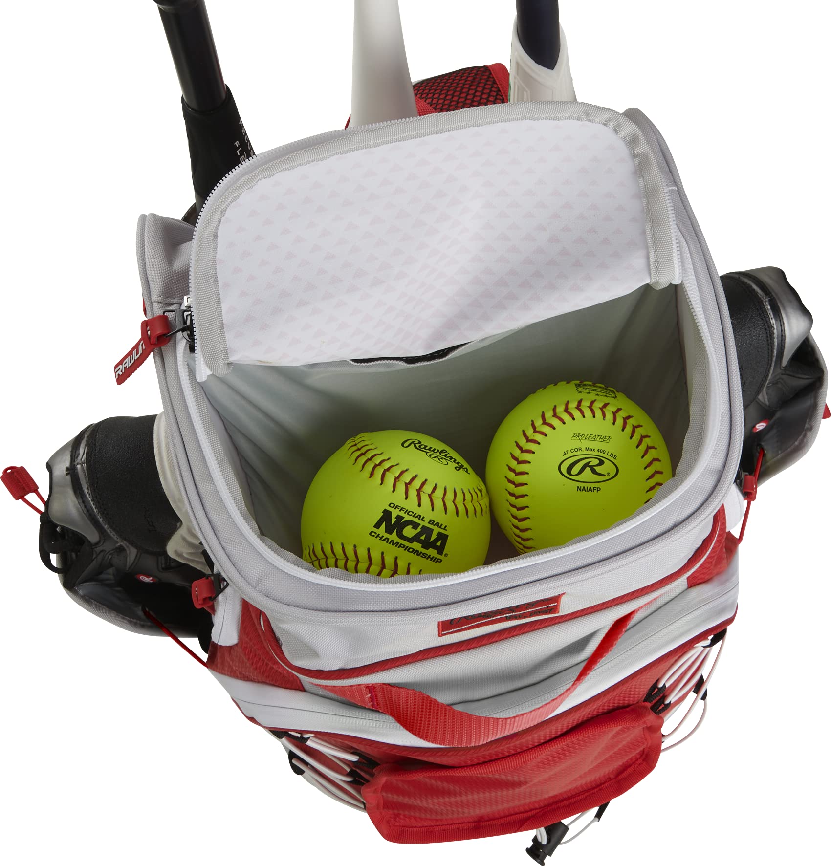 Rawlings | R800 Backpack Equipment Bag | Fastpitch Softball | Navy/Rose Gold