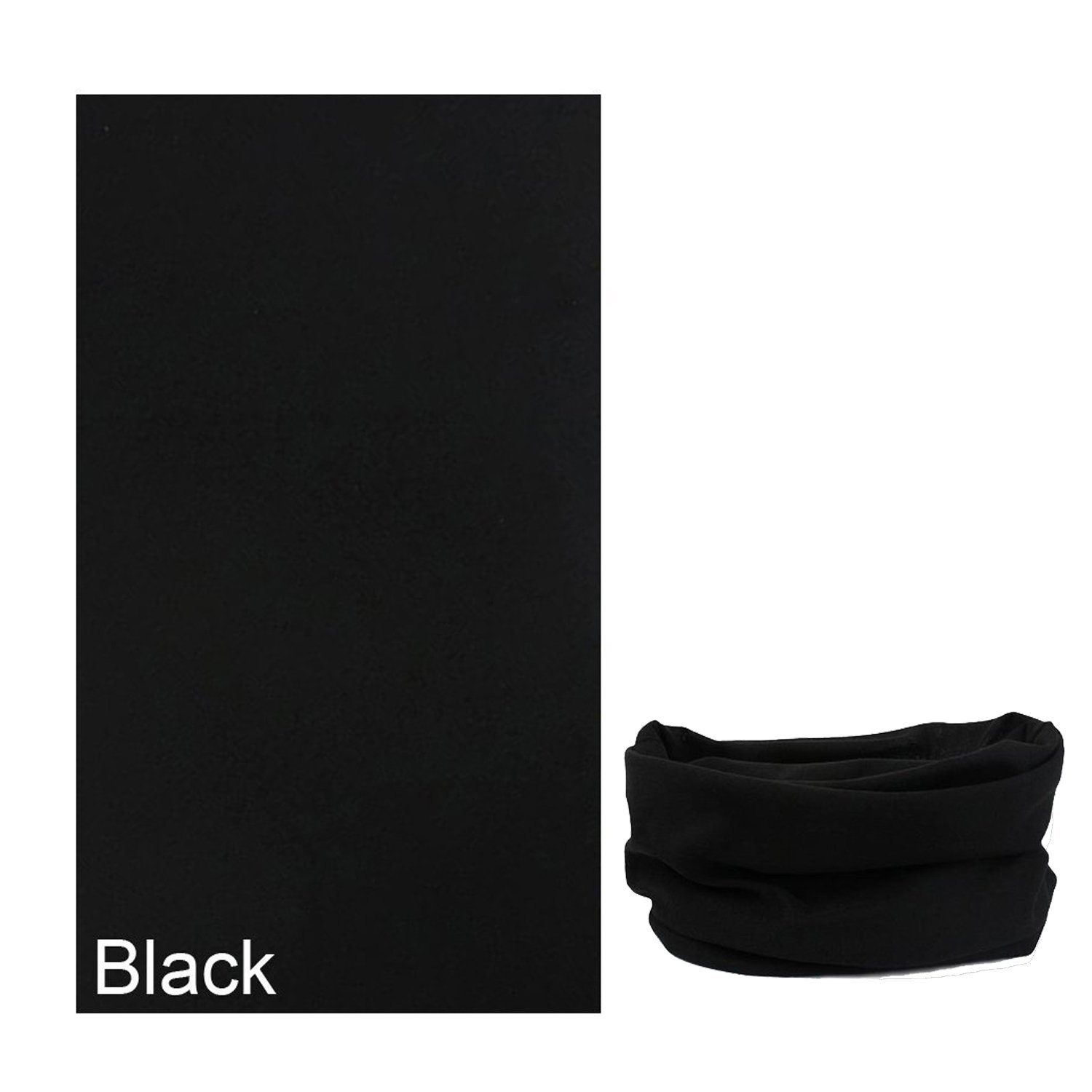 Oureamod Wide Headbands for Men and Women Athletic Moisture Wicking Headwear for Sports,Workout,Yoga Multi Function (Solid Black)