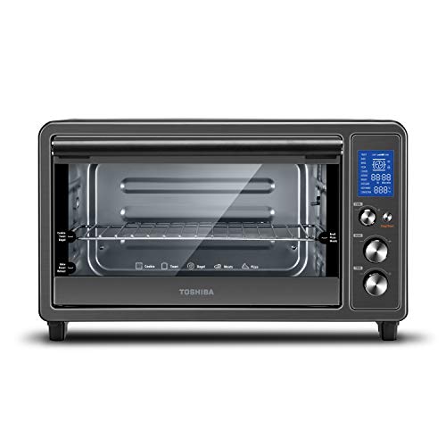TOSHIBA ML2-EM12EA(BS) Countertop Microwave Oven With Stylish Design + Toshiba Speedy Convection Toaster Oven Countertop Bundle
