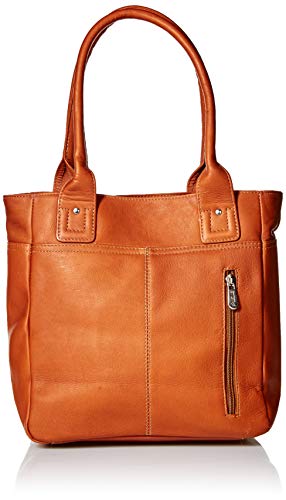 Piel Leather Small Tablet Tote, Saddle, One Size