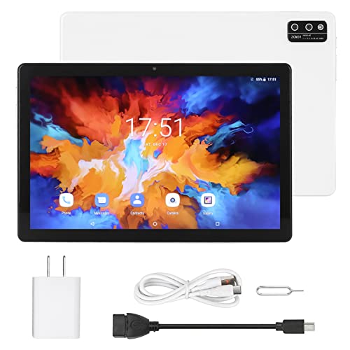 VINGVO Gaming Tablet, Office Tablet 2 Card Slots Octacore CPU 10.1 Inch IPS (US Plug)