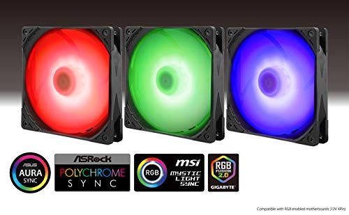 Scythe Kaze Flex 140mm RGB LED Fan, PWM 300-1800RPM, No Controller Included, Single Pack