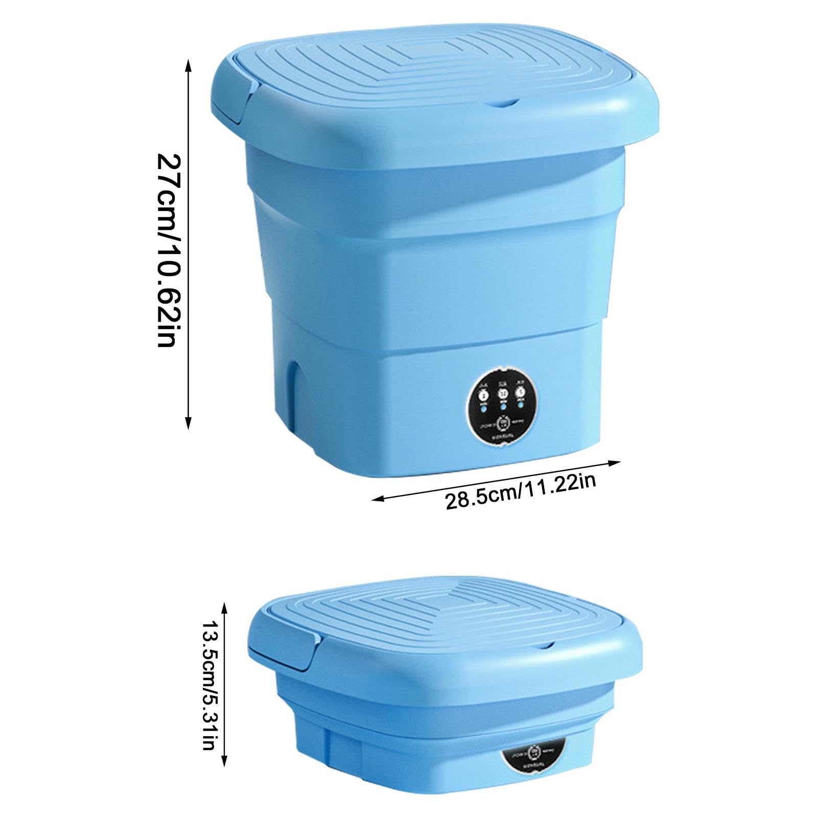 Small Washer Machines, Portable Mini Washing Machine, Foldable Touchscreen Washer, Drain Basket Washer, Small Timer Laundry Washer, Automatic Electric Low Noise Washing Machine for Home and Travel