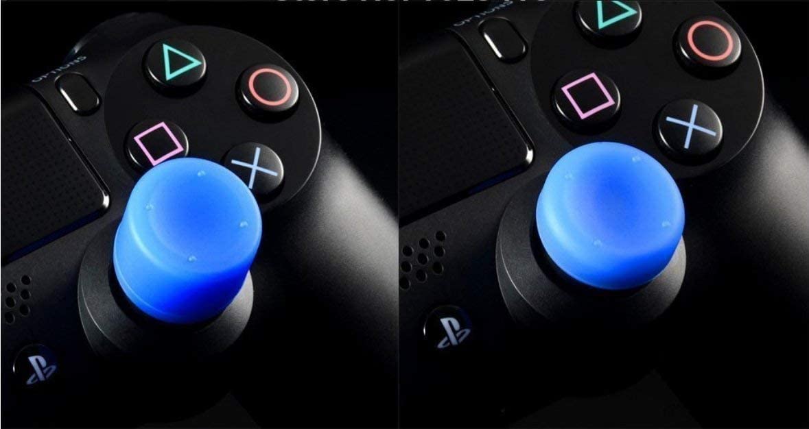 Pack of 8 pcs Analog Controller Gamepad Raised Antislip Thumb Stick Grips Thumbsticks Joystick Cap Cover for PS5, PS4, PS3, Switch Pro, Xbox one, Xbox 360, Wii U, PS2 Controller (Blue)