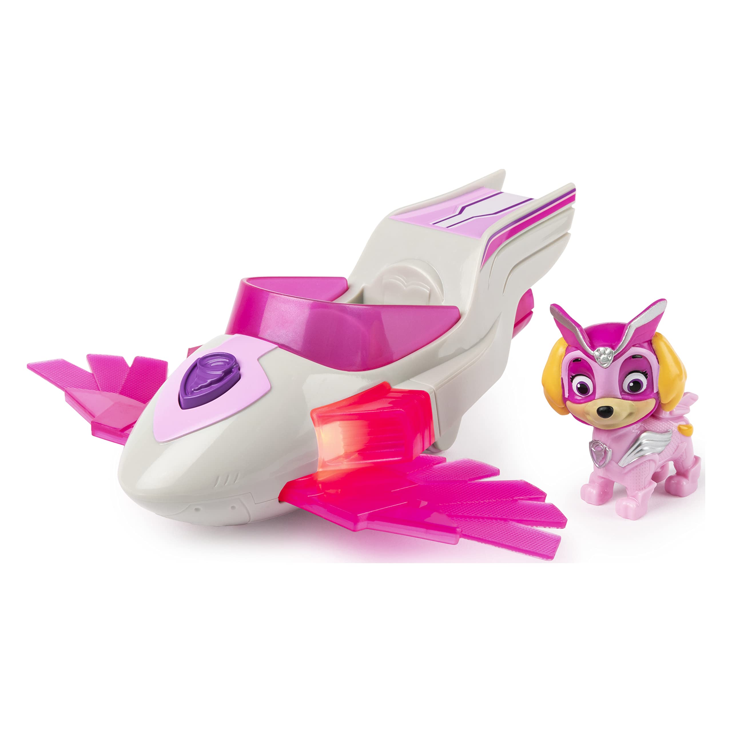 Paw Patrol, Mighty Pups Super Paws Skye’s Deluxe Vehicle with Lights and Sounds