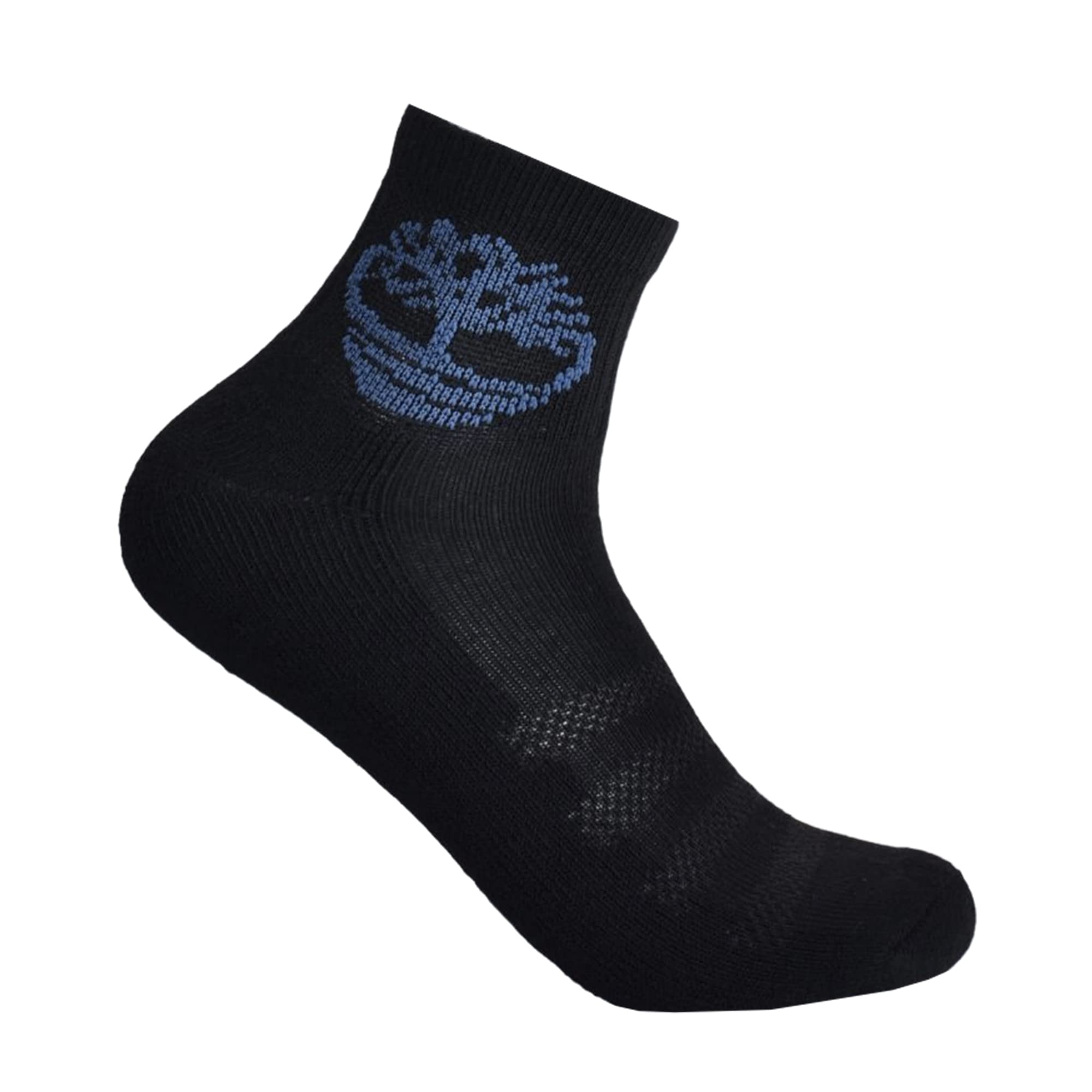 Timberland Boys' 5-Pack Sport Quarter Socks, Black, 9/11