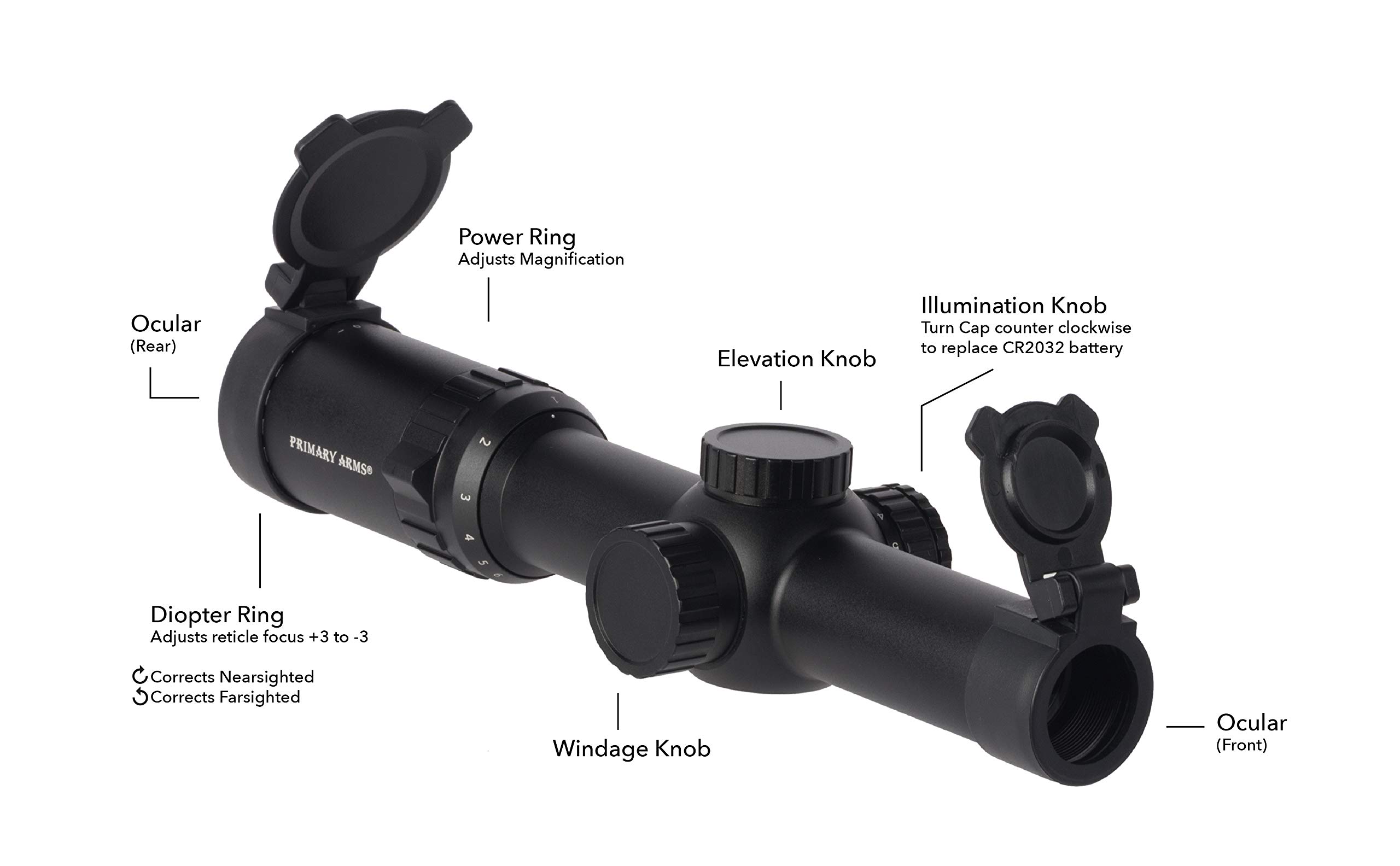 Primary Arms SLX 1-6x24 SFP Gen III Rifle Scope - Illuminated ACSS 5.56/5.45/.308