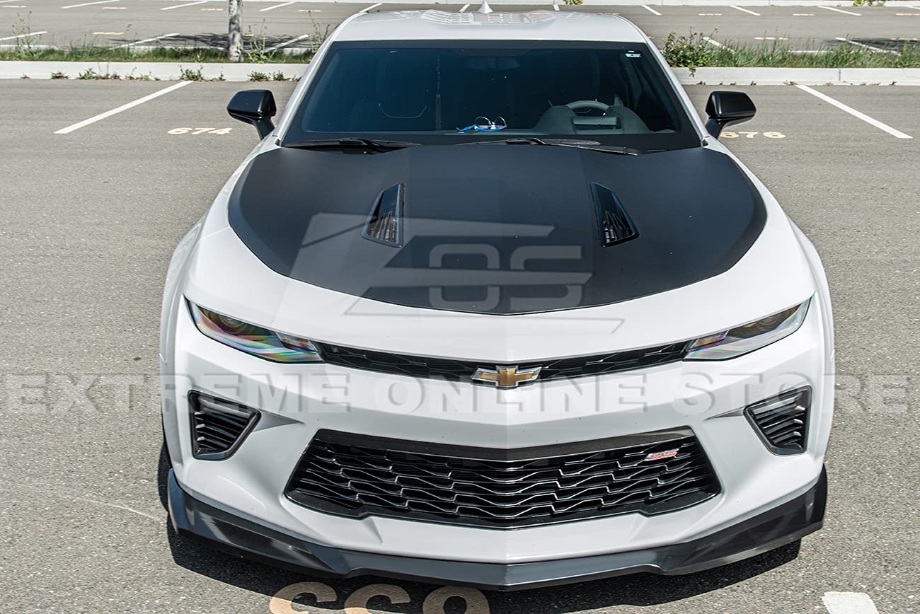 Replacement for 2016-Present Chevrolet Camaro SS 2019-Present Chevrolet Camaro LT LS RS | ZL1 Style Front Bumper Lower Lip Splitter (ABS Plastic - Matte Black)