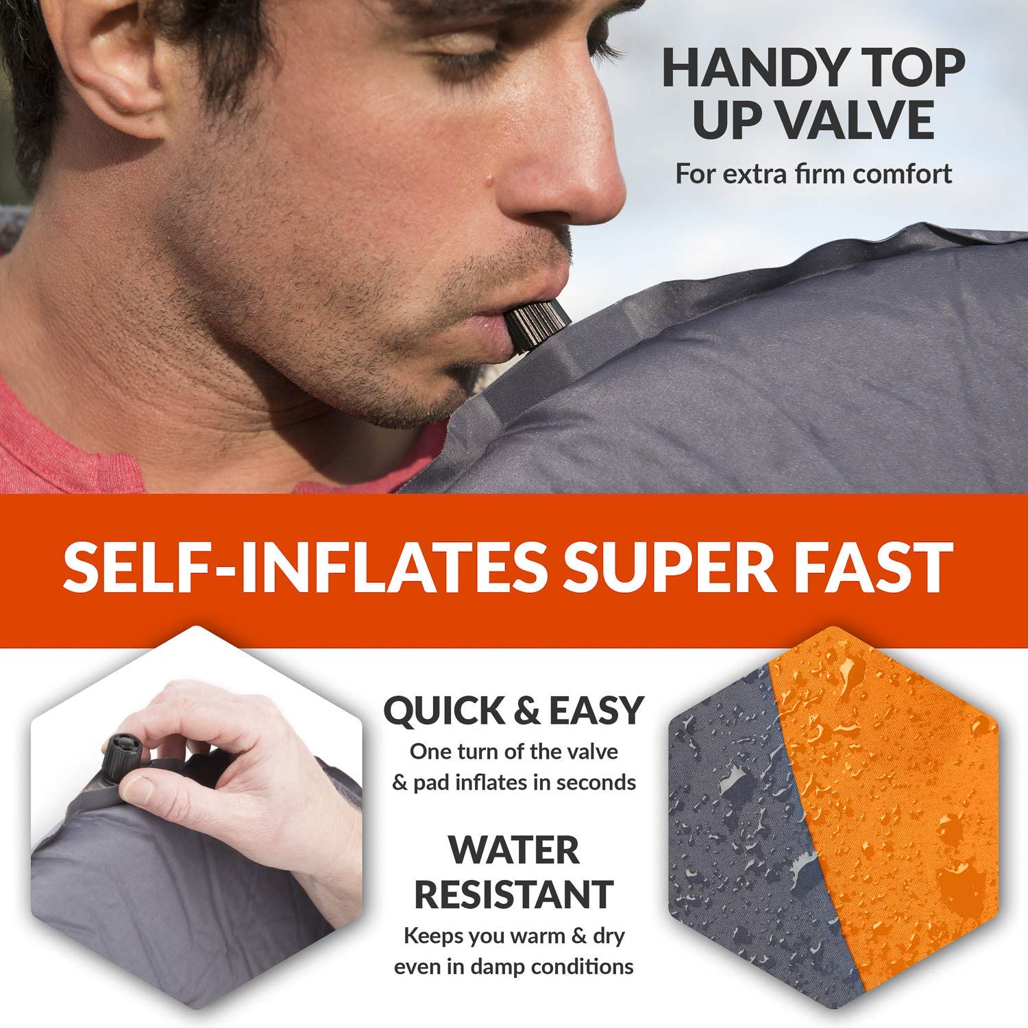 VENTURE 4TH Backpacking Warm Sleeping Bag with Self Inflating Sleeping Pad for Adults & Kids – Ideal for Hiking, Camping & Outdoor Adventures