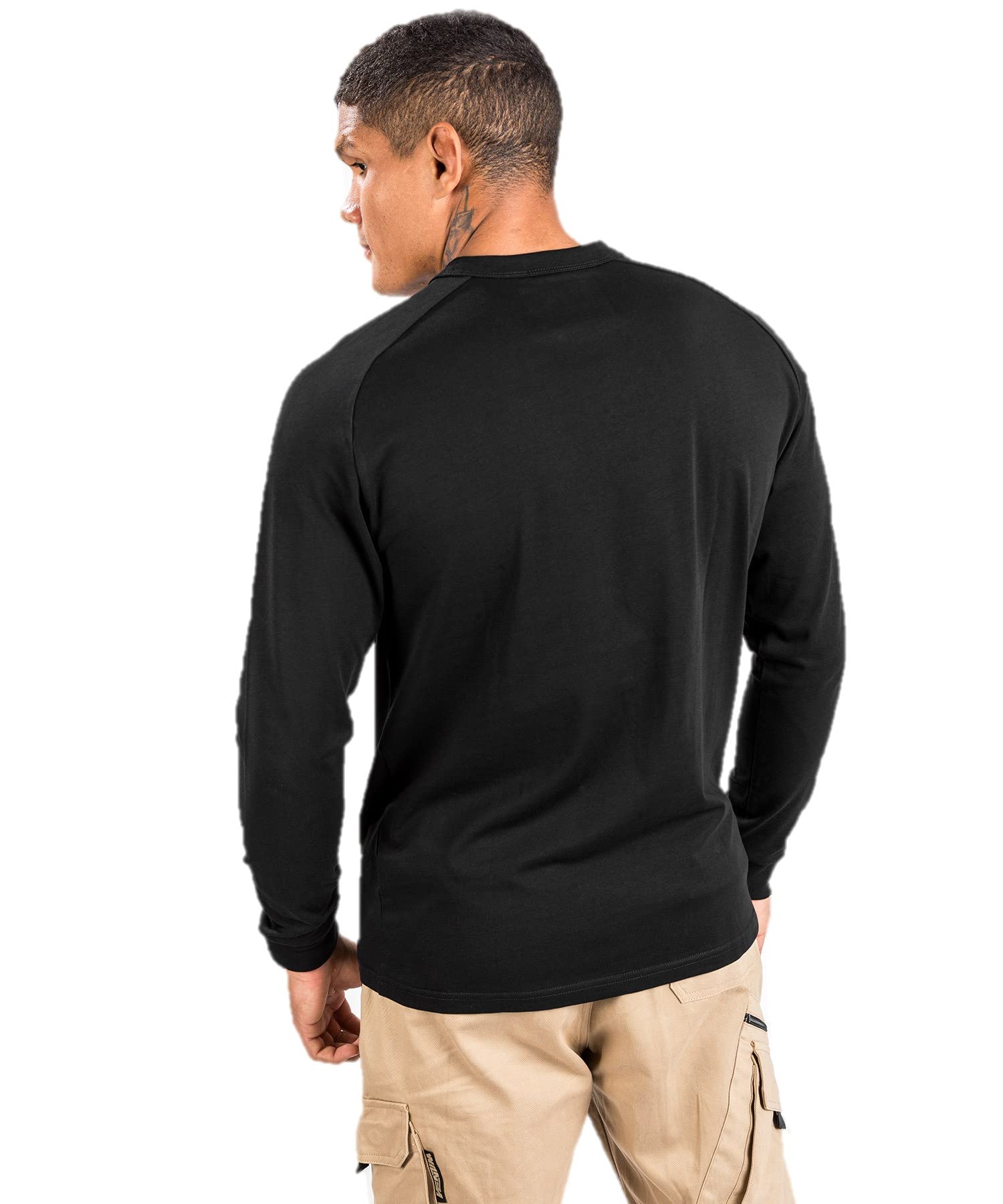Venum Men's Standard Fangs T-Shirt-Long Sleeves, Black, Large