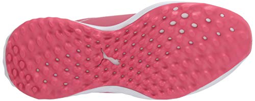 Puma Golf Unisex-Kid's Grip Fusion 2.0 Golf Shoe, Puma White-Rapture Rose, 5 M US Big Kid