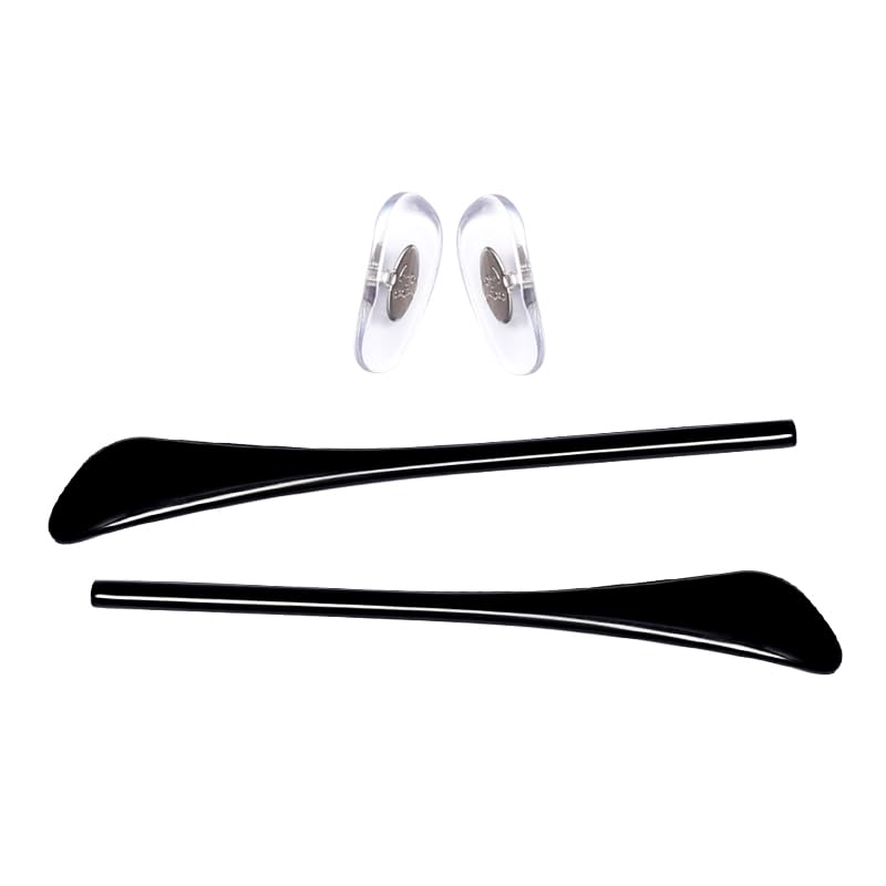 Replacement Temple Tips for Ray-Ban Aviator RB3025 3026 Sunglasses Repair Kits,Bonus Sunglasses Cloth (Black)