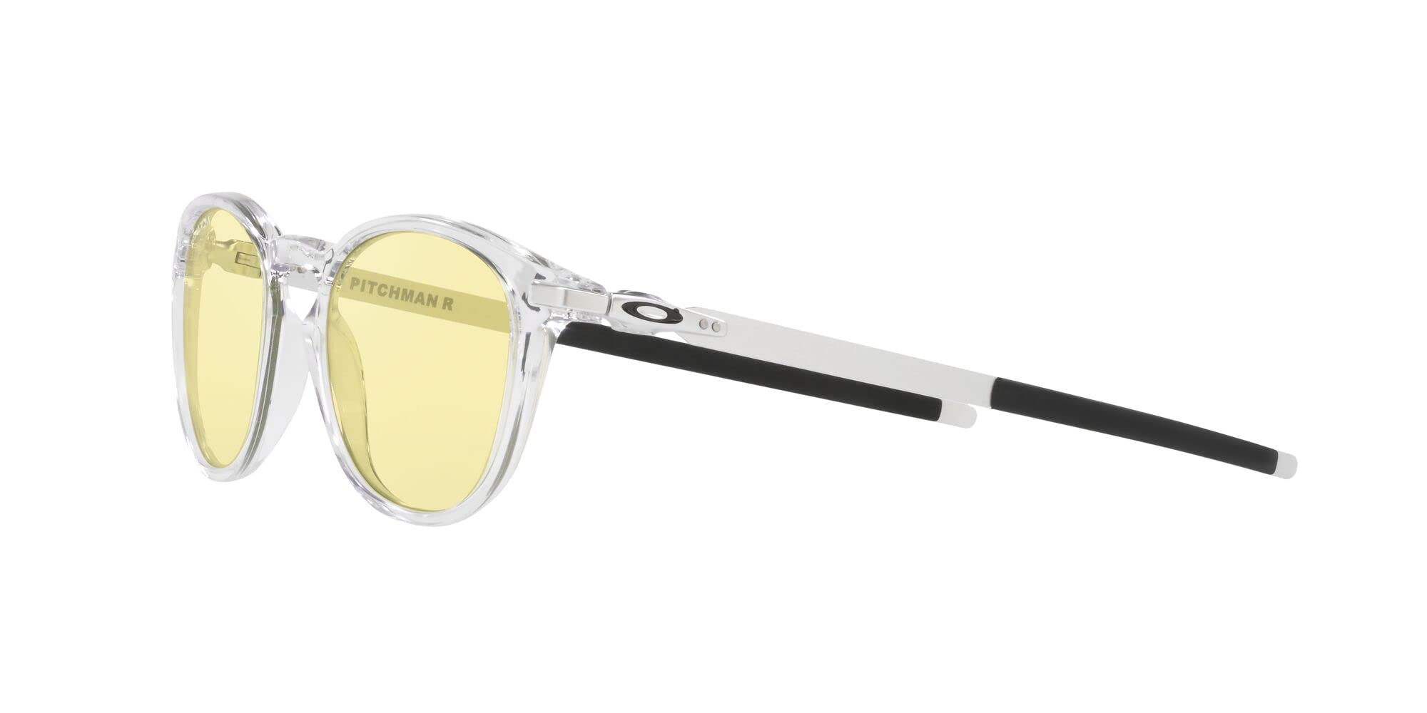 Oakley Men's OO9439 Pitchman R Round Sunglasses, Satin Black/Prizm Black Polarized, 50 mm