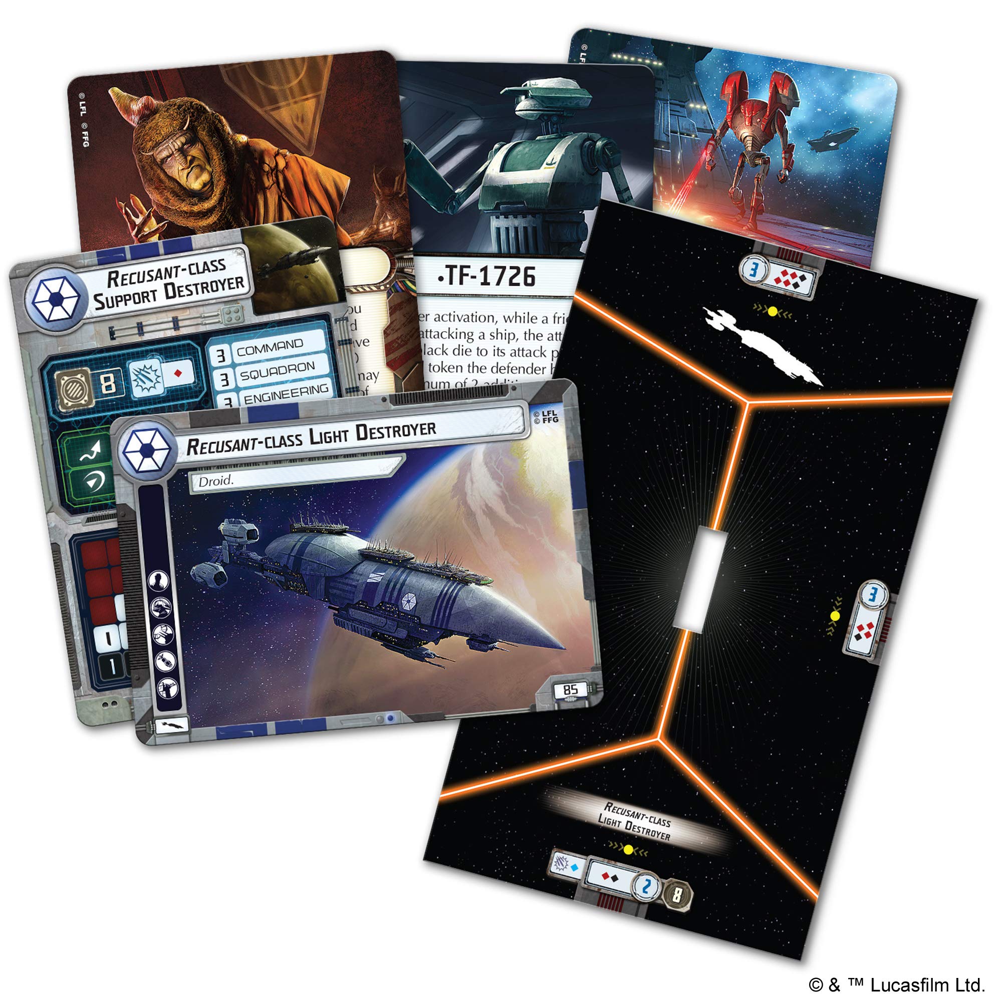 Star Wars Armada Recusant-class Destroyer EXPANSION PACK | Miniatures Battle Game | Strategy Game for Adults and Teens | Ages 14+ | 2 Players | Avg. Playtime 2 Hours | Made by Fantasy Flight Games