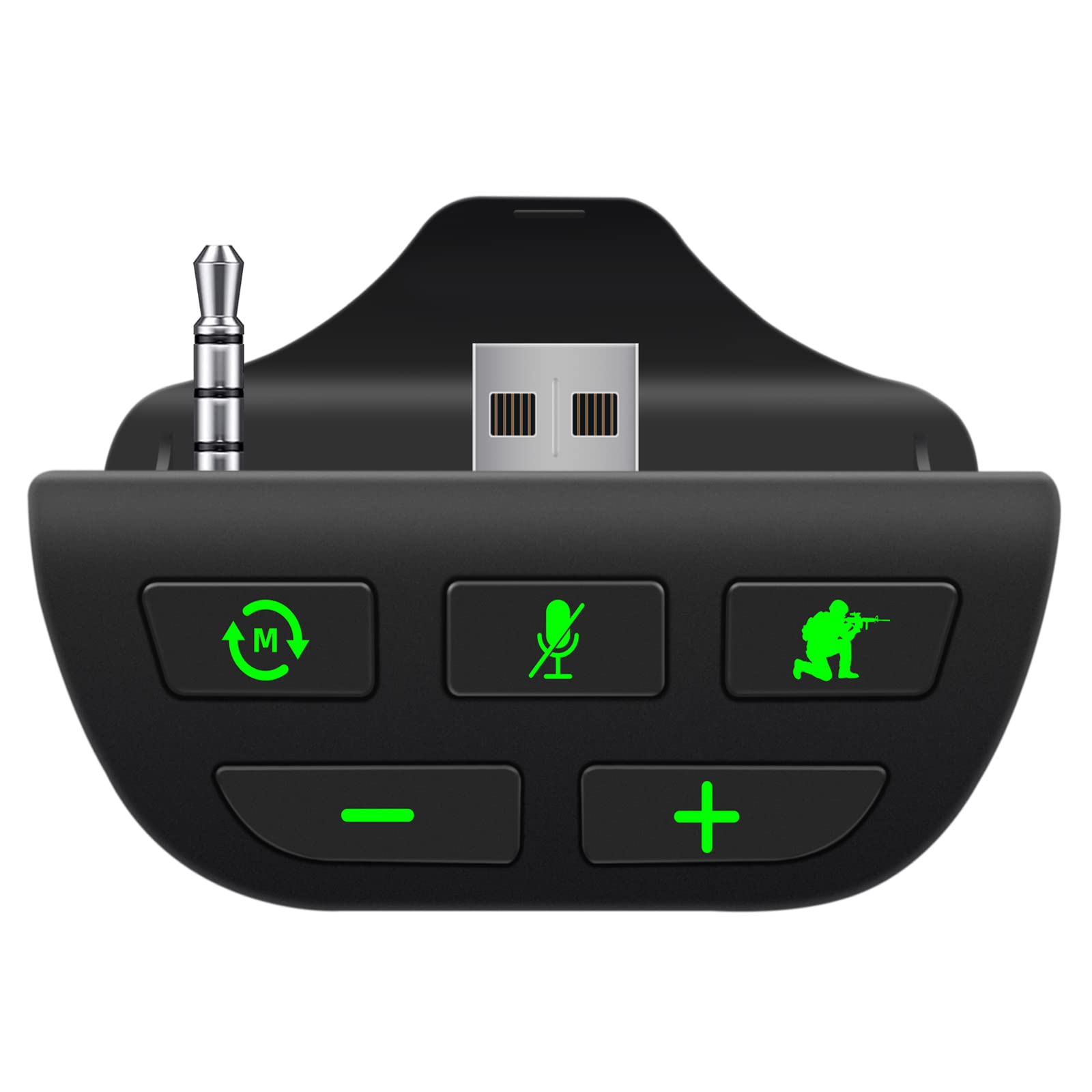 Stereo Headset Adapter for Xbox One, Xbox Series X/S Controller, Sound Enhancer Audio Mic Adapter for Xbox Controller, Headphone Converter with Volume Control and Scout Mode