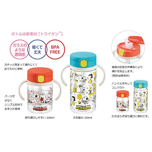 Richell Snoopy straw mug 200ml