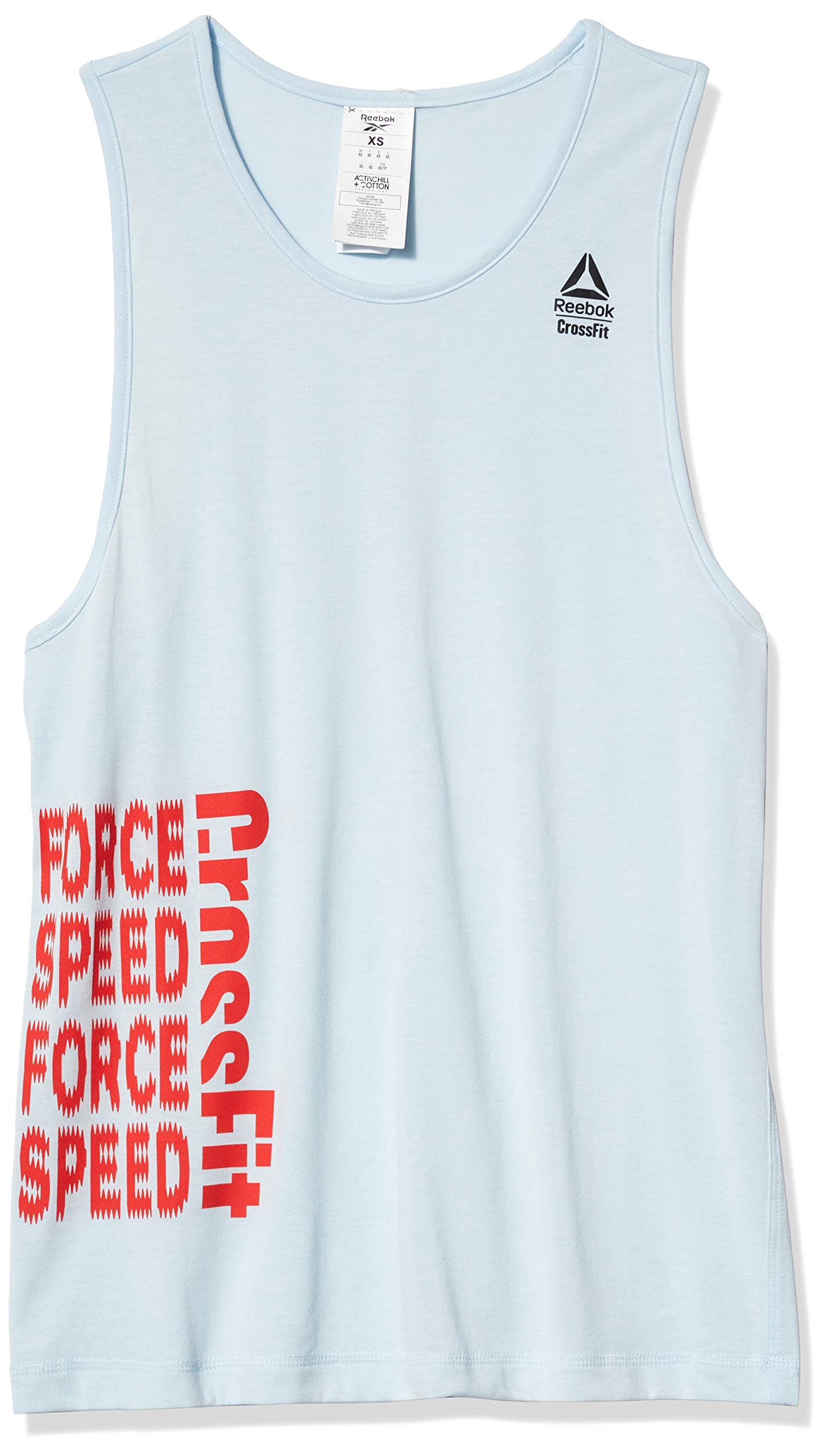 Reebok CrossFit Ac + Cotton Tank, Glass Blue, M