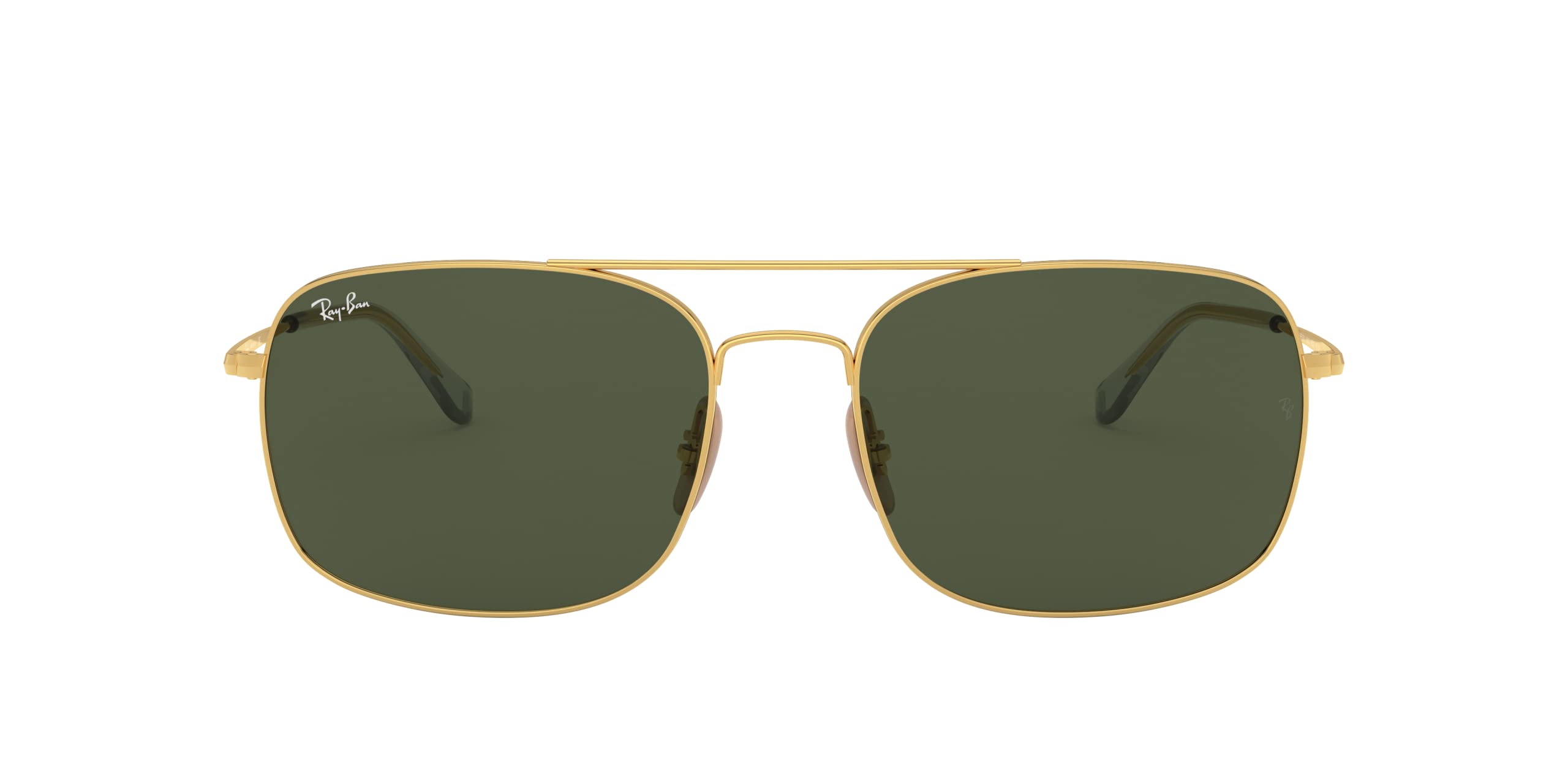 Ray-Ban RB3611 Square Sunglasses, Gold/G-15 Green, 60 mm