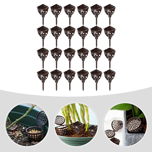 Yardwe 100pcs Boxes Jade Fertilizer Box Plant Flower Fertilizer Basket Gardening Fertilizer Container Containers with Lids Orchard Fertilizer Basket Mini Pots Bonsai Accessories Plastic