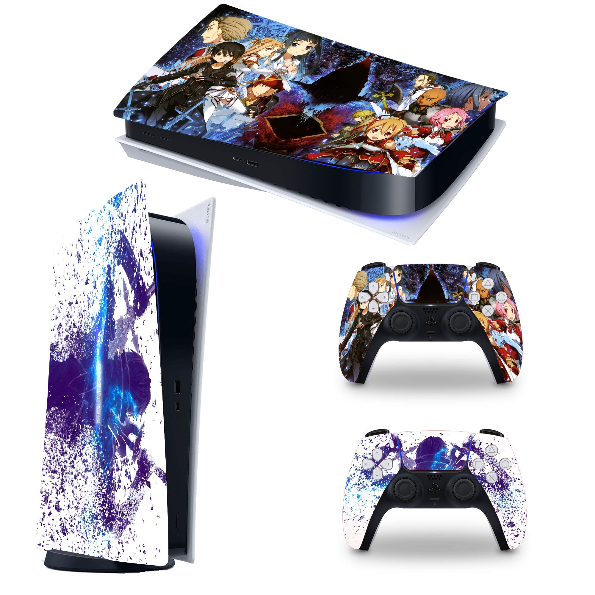 SAO Game PS5 Standard Edition Console and Controller 5 Controller Skin Set - PlayStation 5 Vinyl
