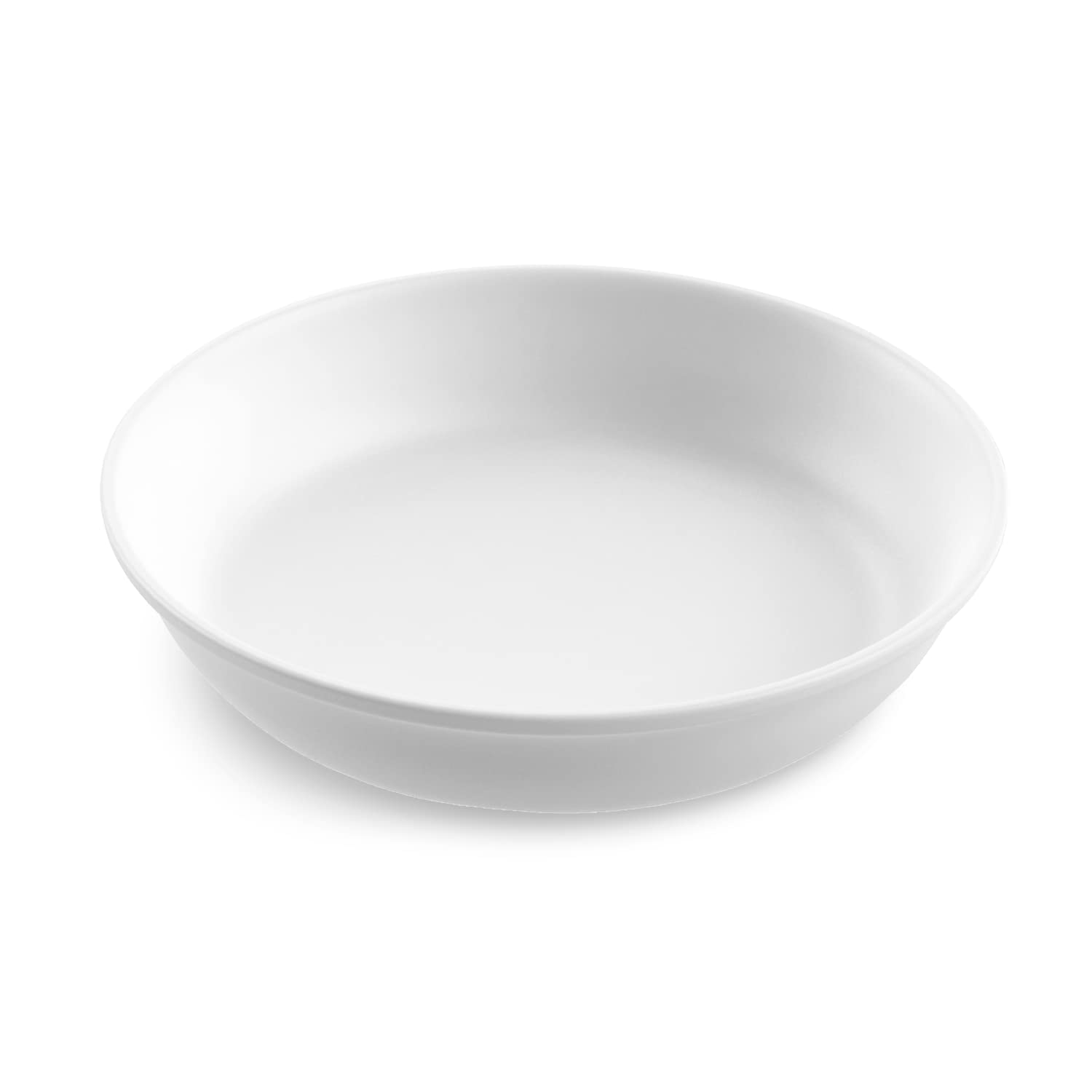 TarHong Edge Matte Low Bowl for Pasta/Salad/Soup, 8.5-Inch, 29.5-Ounce, Pure Melamine, Shatterproof, Matte White, Set of 6