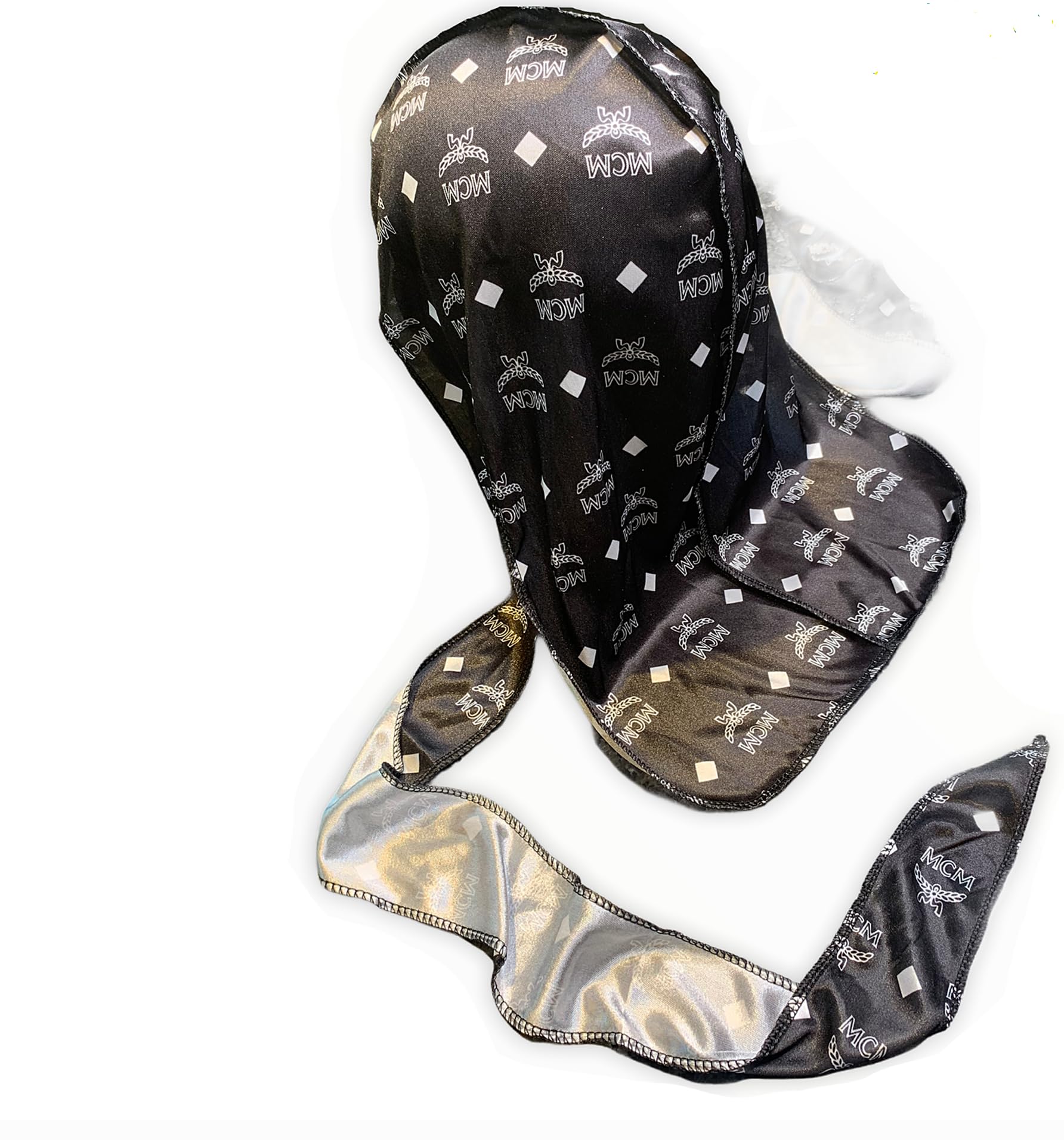 Silky Designer Durags (Multiple Designs) (Black M)