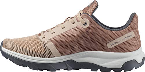 Salomon Outbound Prism Hiking Shoes for Women, Sirocco/Mocha Mousse/Alloy, 7.5