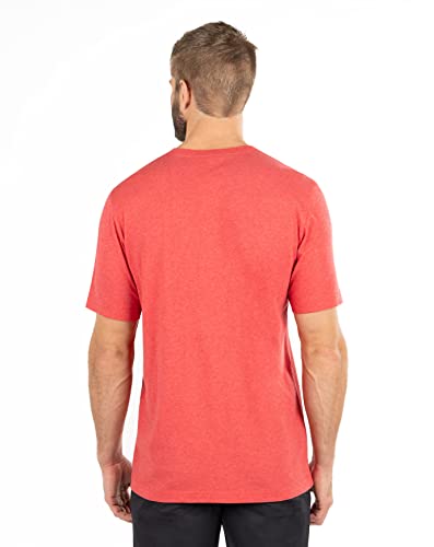 TravisMathew Men's Bushwood 2.0 T-Shirt, Heather Red, XL