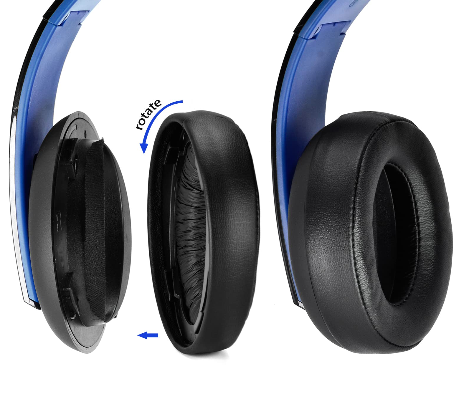 Replacement black Cushion Ear Pads earmuff earpads cup cover pillow Compatible with Sony ps3 ps4 gold Wireless CECHYA-0083 Stereo 7.1 Virtual Surround headphone headset