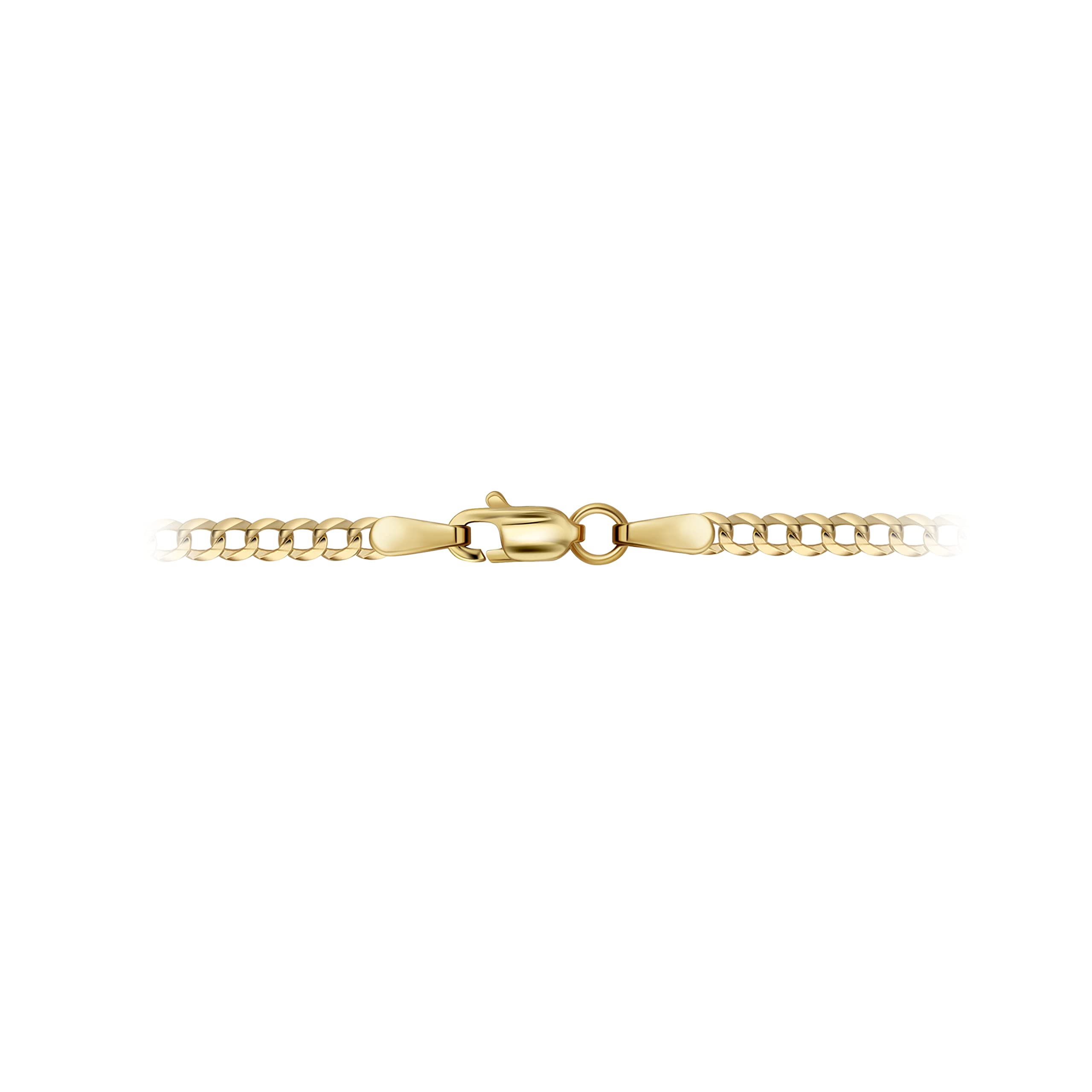 PORI JEWELERS 10K Gold 2.0mm Cuban/Curb Link Chain Necklace-Multiple lengths available-Made In Italy (Yellow, 16)