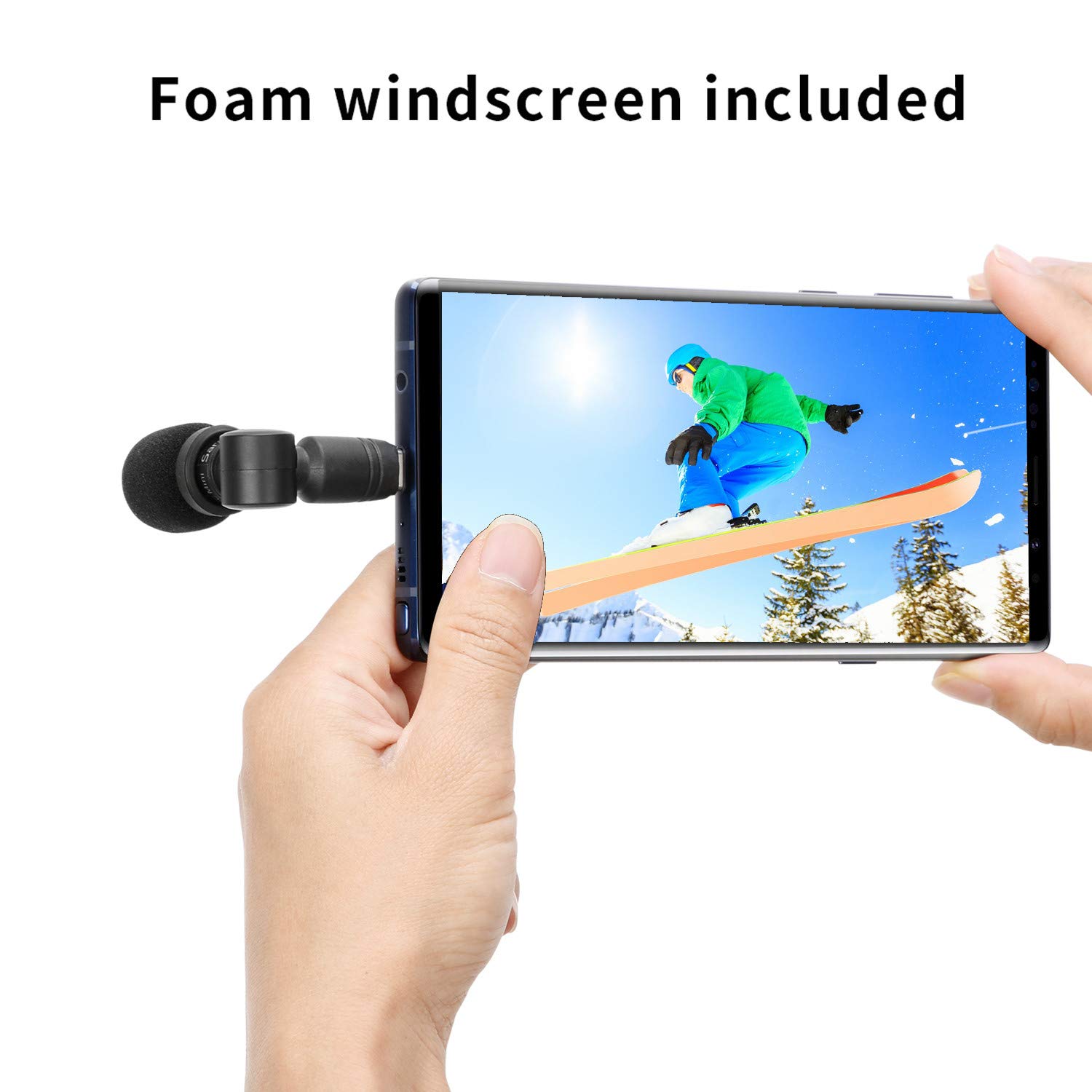 Saramonic Ultra-Compact Omnidirectional Condenser USB-C Microphone for Smartphones, Tablets & Computers (SmartMic UC Mini), Black