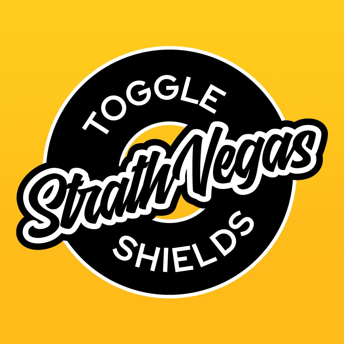 StrathVegas Toggle Shields (Black and Gold)
