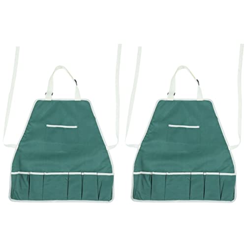 Yardwe Kids Gardening Apron 2PCS Kids Gardening Canvas Apron fruit picking apron toddler working apron with Pockets Gardening