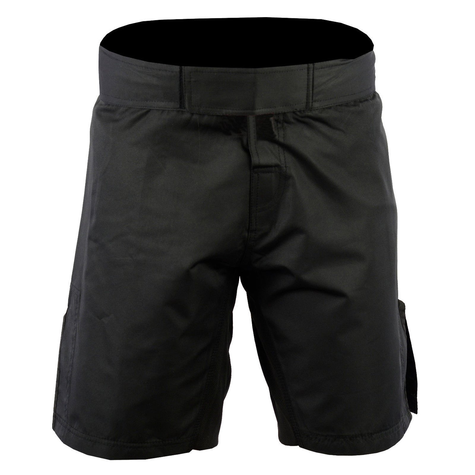 ROAR MMA Fight Shorts Grappling Muay Thai BJJ Training Jiu Jitsu No Gi Wear (Large, Black)