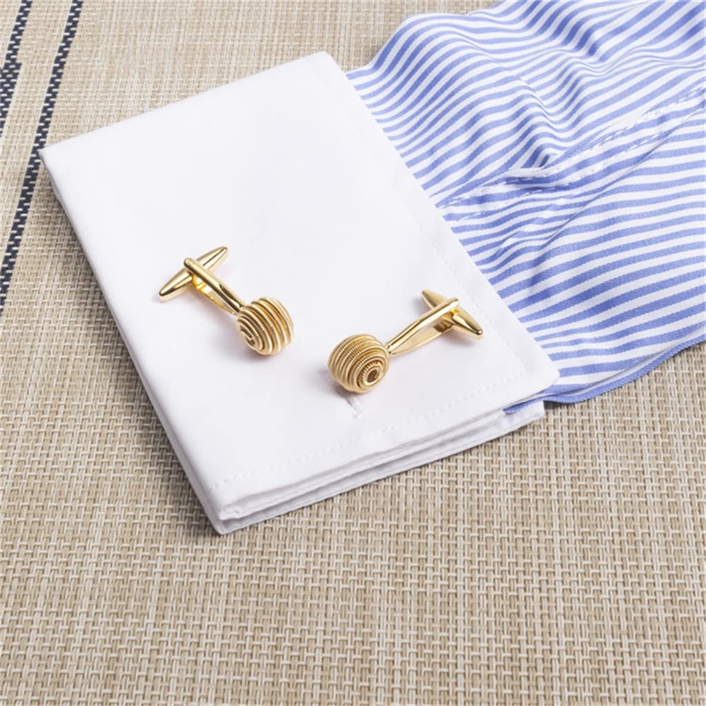 Twist Ball Metal Cufflinks Men's French Shirt Suit Cufflinks Cuff Buttons (Color : A, Size : One Size) (A One Size)