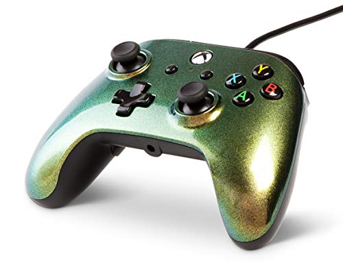 PowerA Enhanced Wired Controller for Xbox One - Cosmos Nova, gamepad, wired video game controller, gaming controller, Xbox One, works with Xbox Series X|S
