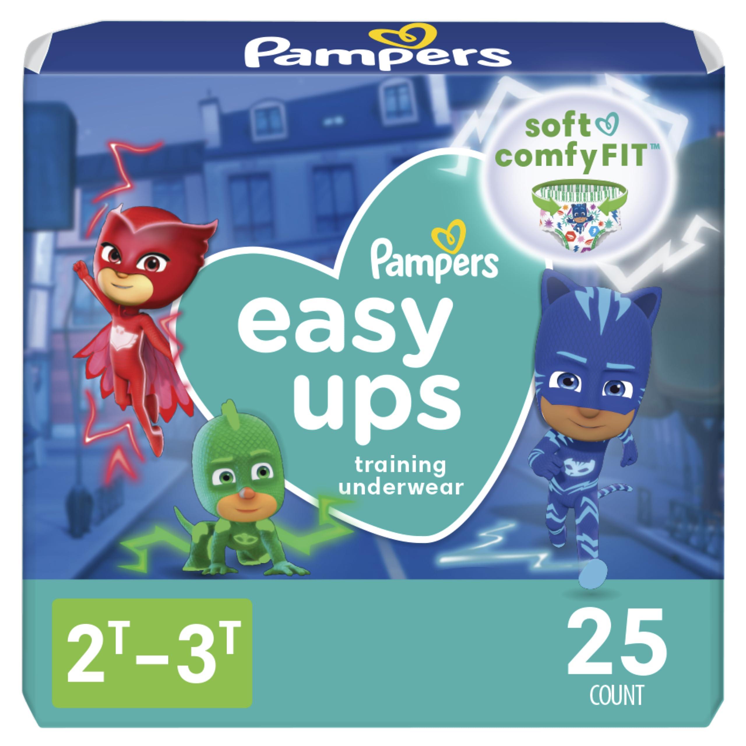 Pampers Easy Ups Boys & Girls Bluey Potty Training Pants - Size 2T-3T, 25 Count, Training Underwear (Packaging May Vary)