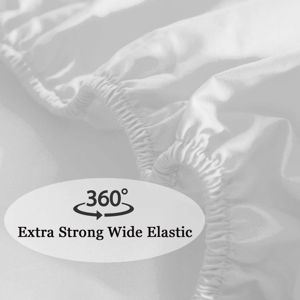 SONORO KATE 100% Pure Egyptian Cotton Sheets Sets,Cooling Bed Sheets 600 Thread Count Long Staple Cotton,Sateen Weave for Soft and Silky Feel, Fits Mattress 16'' Deep Pocket (White, Queen)