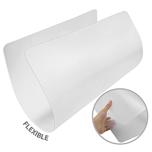 YEXPRESS 15 Pack Plastic Cutting Board Mats, Frosted Clear Flexible Kitchen Cutting Board, Plastic Placemats Table Mats, 17 x 11 Inches