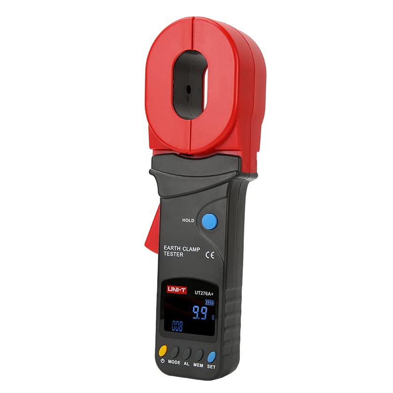 UNI-T UT276A+ Clamp Earth Ground Tester (UT276A+), Red, 285mm x 85mm x 56mm